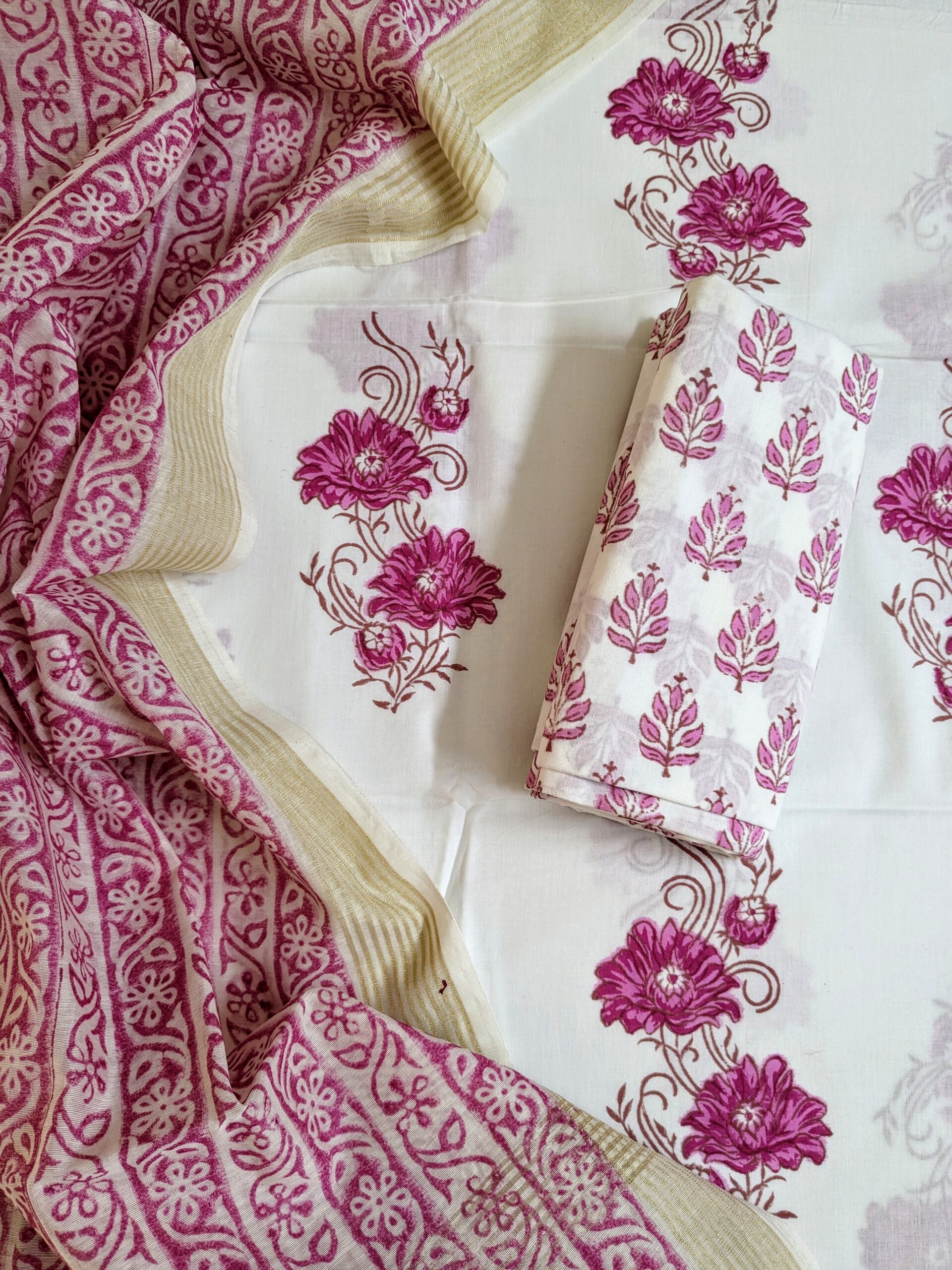 Pink Delight Hand Block Print Suit – Rangsaa Jaipur